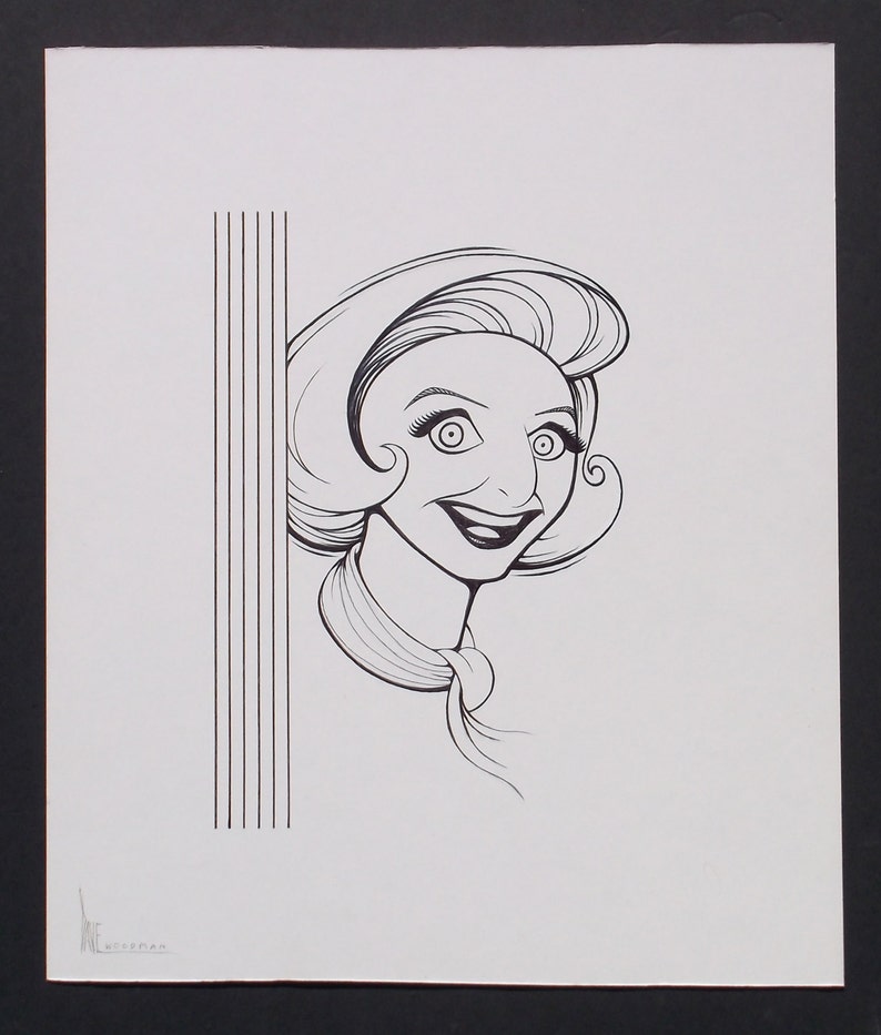 Mary Jane Croft Original Ink Drawing by Disney Artist Dave Woodman - Etsy