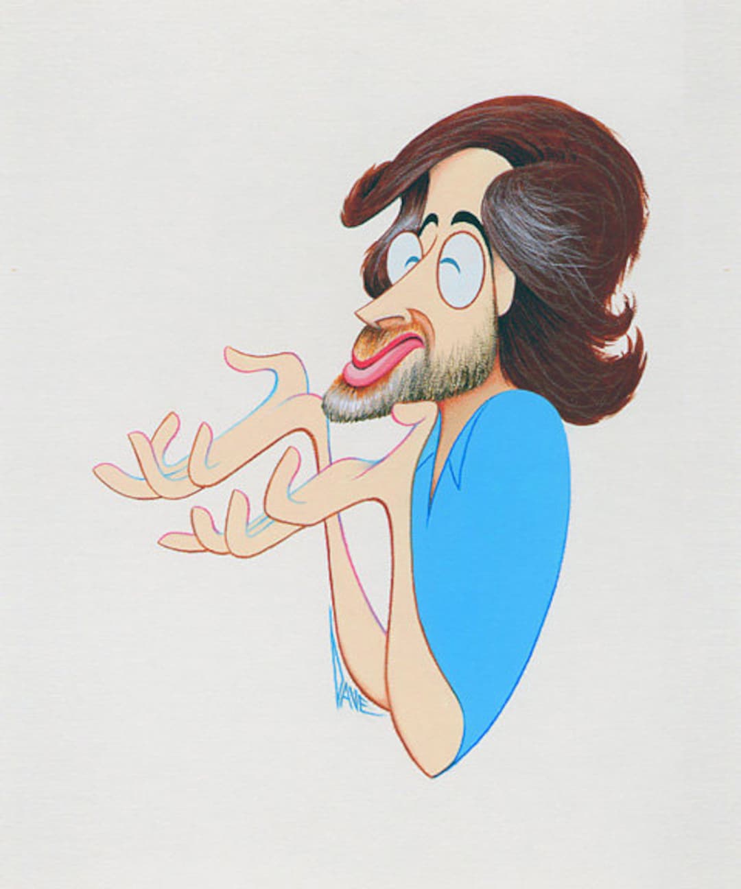 Steven Spielberg Original Cel Vinyl Painting by Disney Artist Dave ...