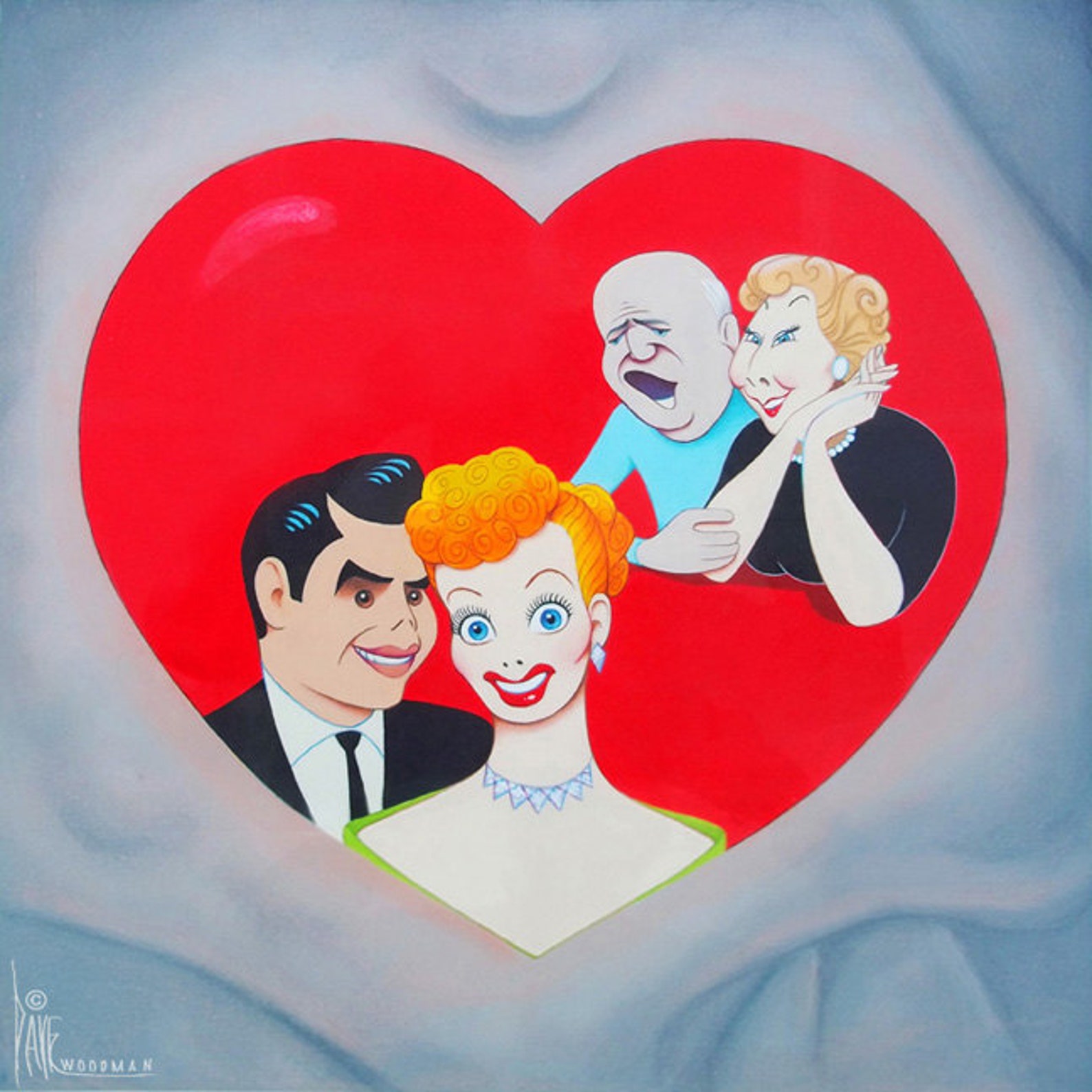 I LOVE LUCY Limited Edition Art Print by Dave Woodman - Etsy
