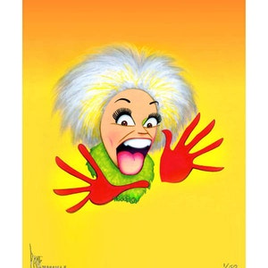 Dave Woodman's PHYLLIS DILLER Parody Caricature Logo Print - Etsy