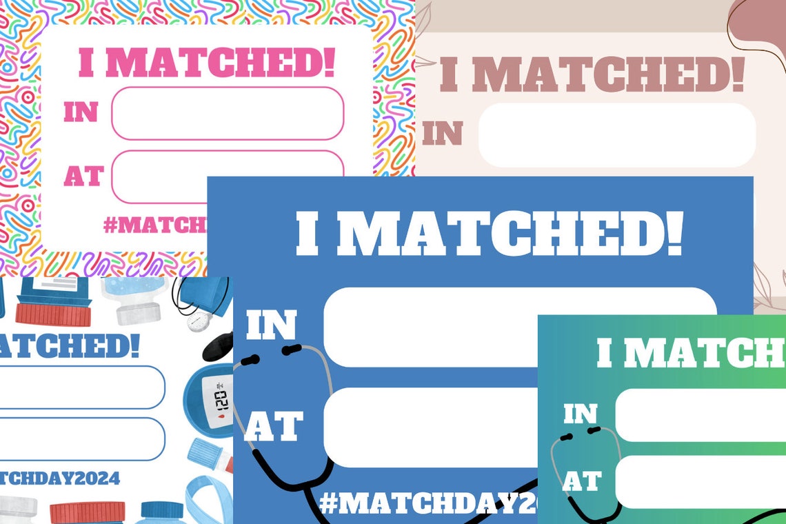 Digital Download Match Day 2025 -- Residency Match; Doctors Match Day ...