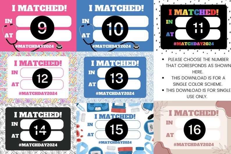 Digital Download Match Day 2024 Residency Match Doctors Match Day ...