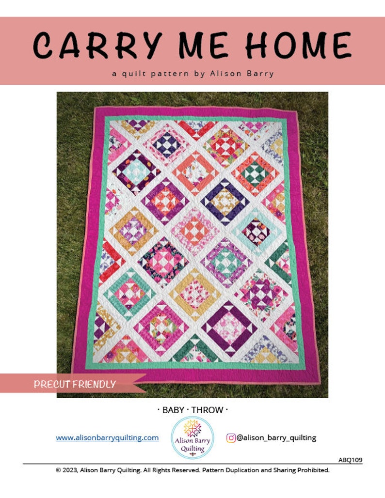 Carry Me Home Quilt Pattern PDF Download Traditional Quilt Baby Quilt ...