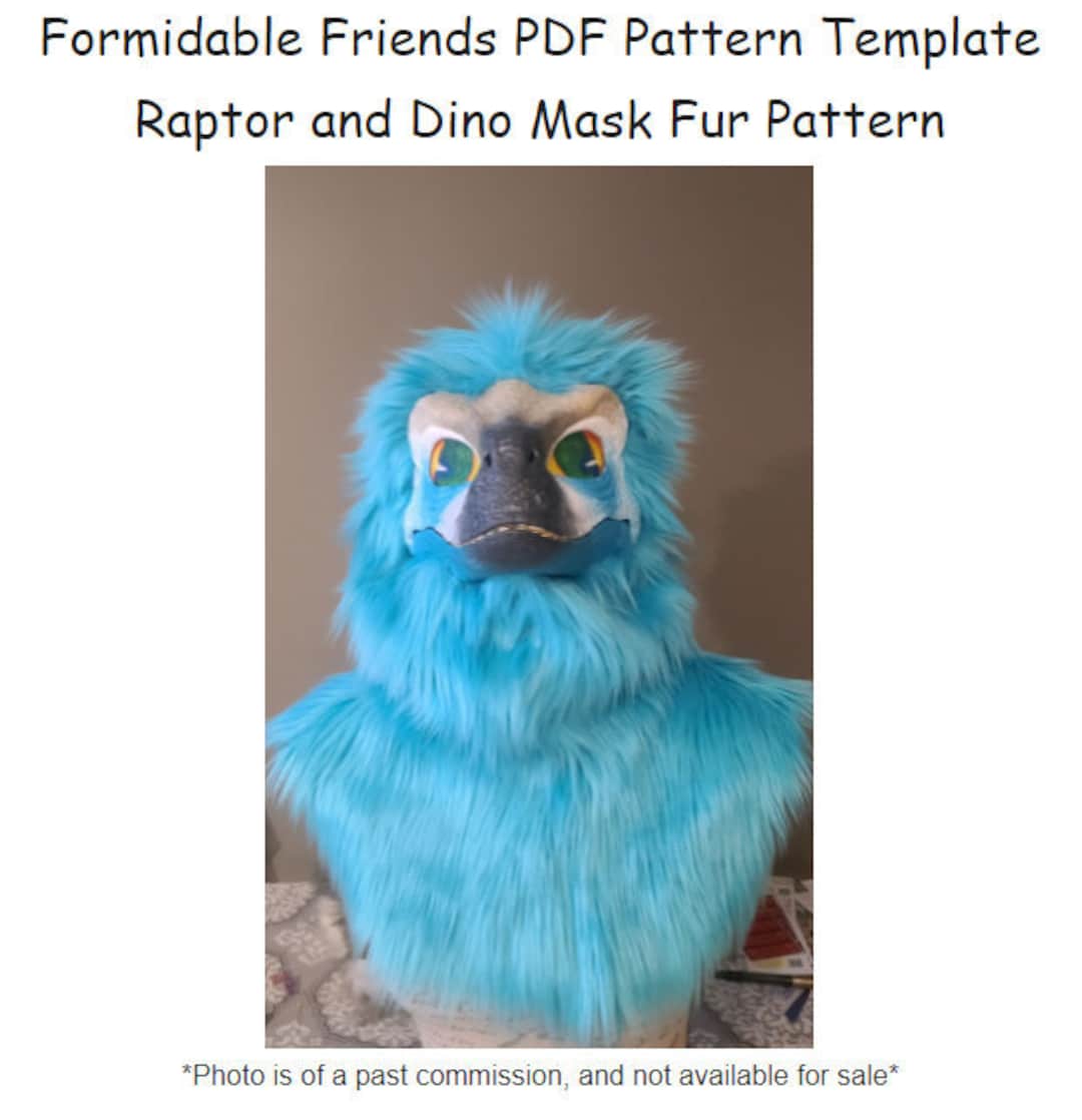 Raptor and Dino Mask Fur Pattern **digital Download Only** No Physical ...