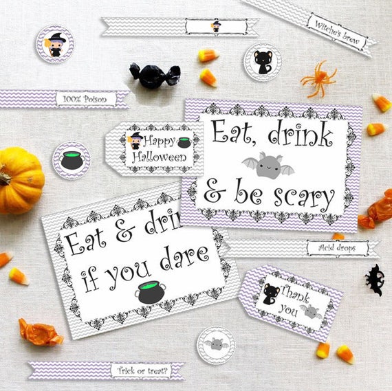 Items similar to Halloween witch party - Printable Halloween Party ...