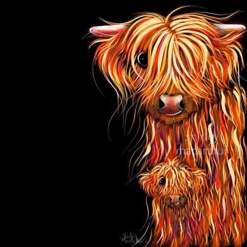 Highland Cow Print the Baked Beans shirley Macarthur Cow - Etsy