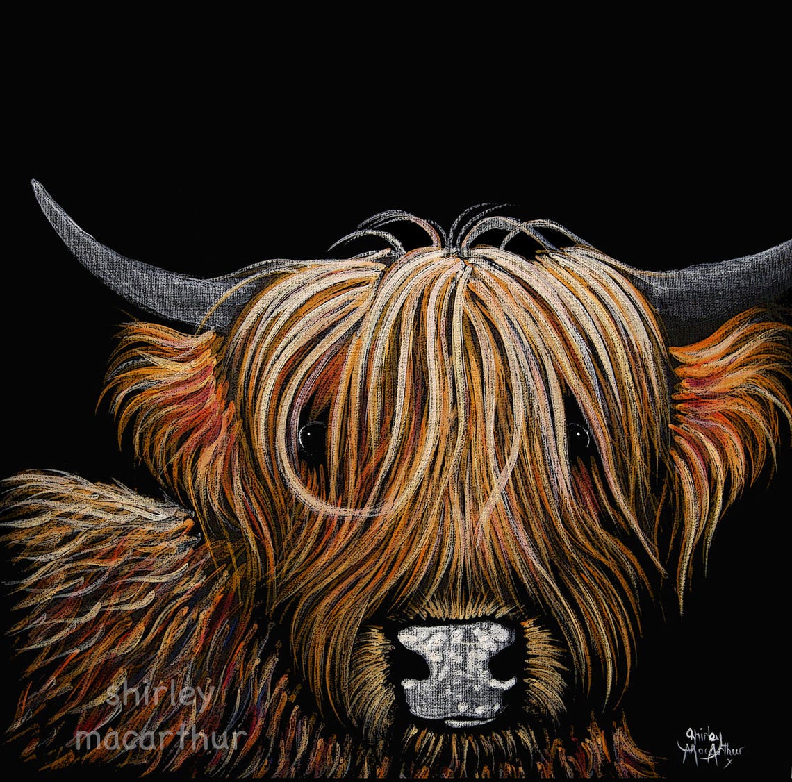 Cheeky/Cute Print in 3 SIZES of Original Watercolour Art Nosey | Etsy