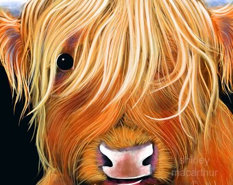 Jersey Cow Print Jersey Joy Shirley Macarthur, Cow Art, Cow Gifts, Cow ...