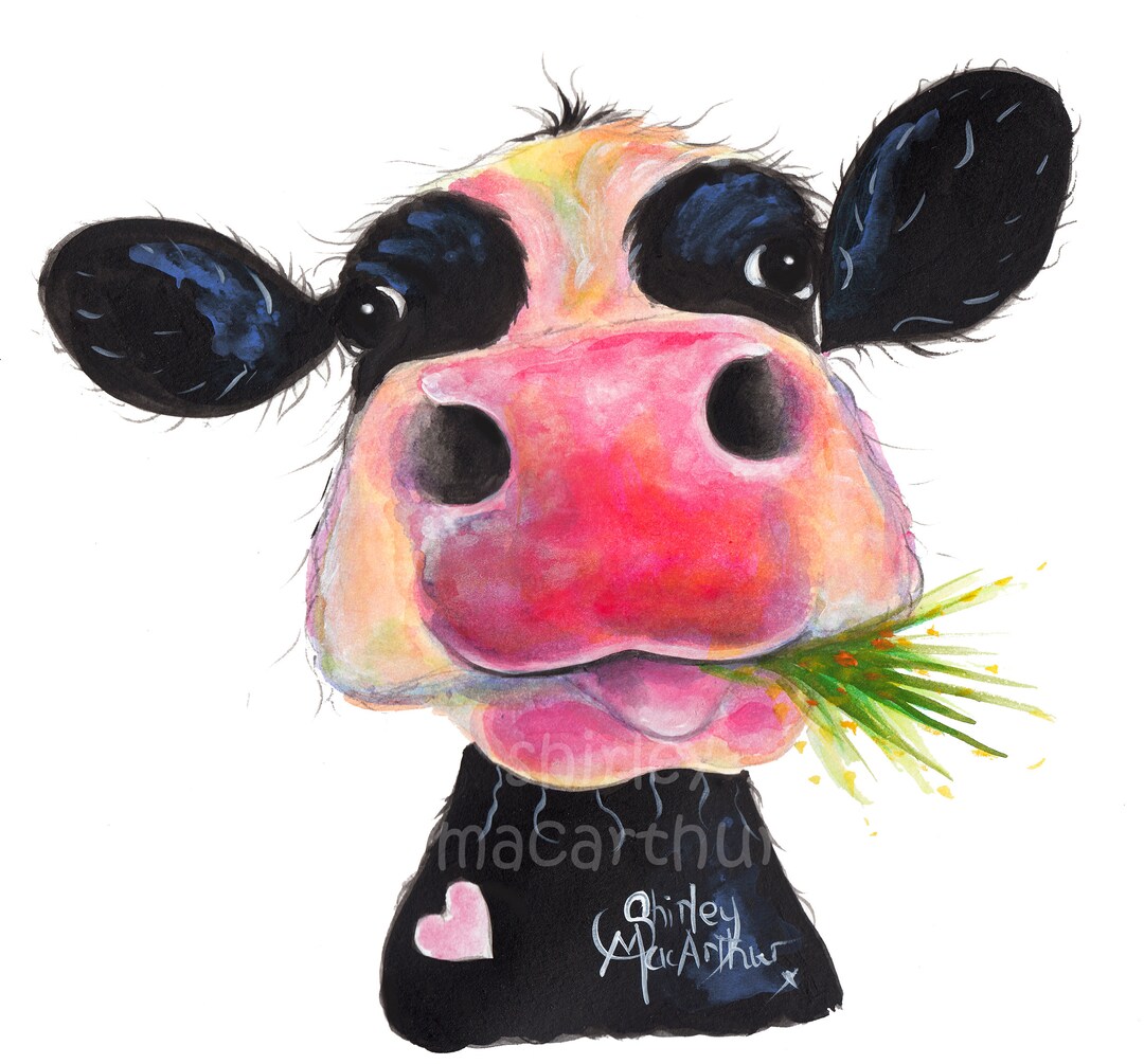 Greetings Card Cows Hurley Burley Shirley Macarthur Birthday Card Gift ...