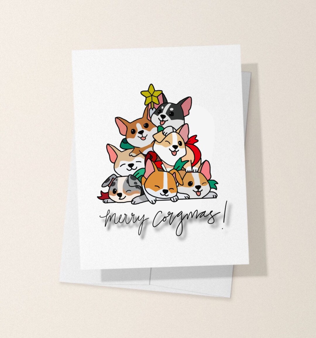 Corgi Christmas Card, Merry Corgmas, Corgi Holiday Card, Happy Holidays ... Corgi Christmas Card, Merry Corgmas, Corgi Holiday Card, Happy Holidays ...