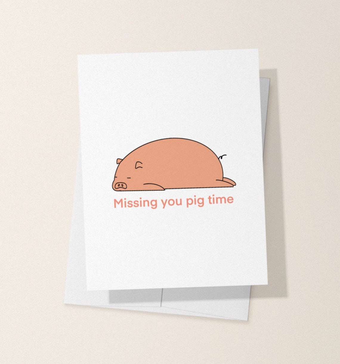 Missing You Card, I Miss You Valentine’s Day, Missing You Pig Time ...