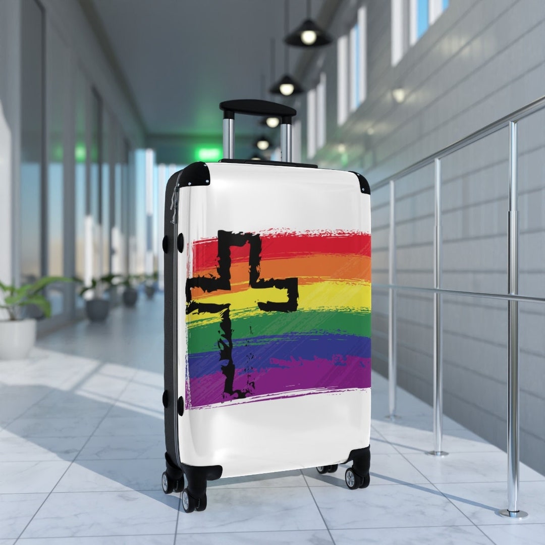 Rainbow Cross Suitcase 3 Sizes Available - Etsy