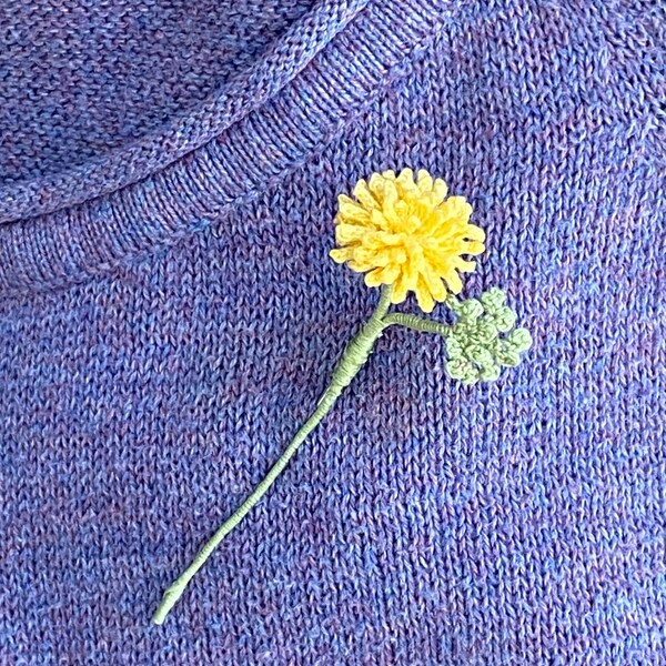 Dandelion Brooch - Etsy
