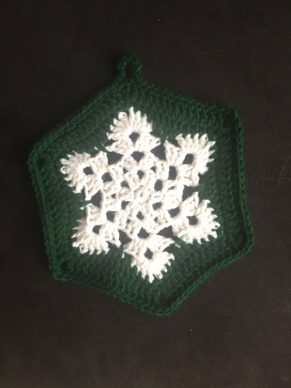 Crochet Snowflake Pot Holder/hot Pad - Etsy