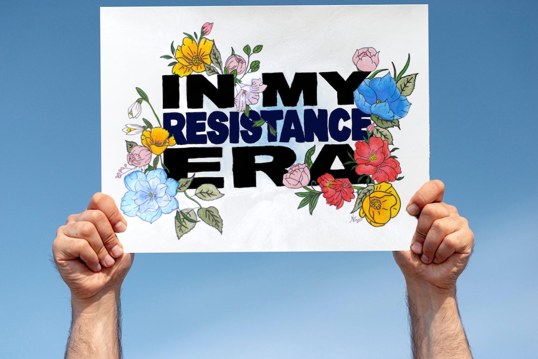 Digital Download Activist Wall Art, Resistance Era Activist Painting ...