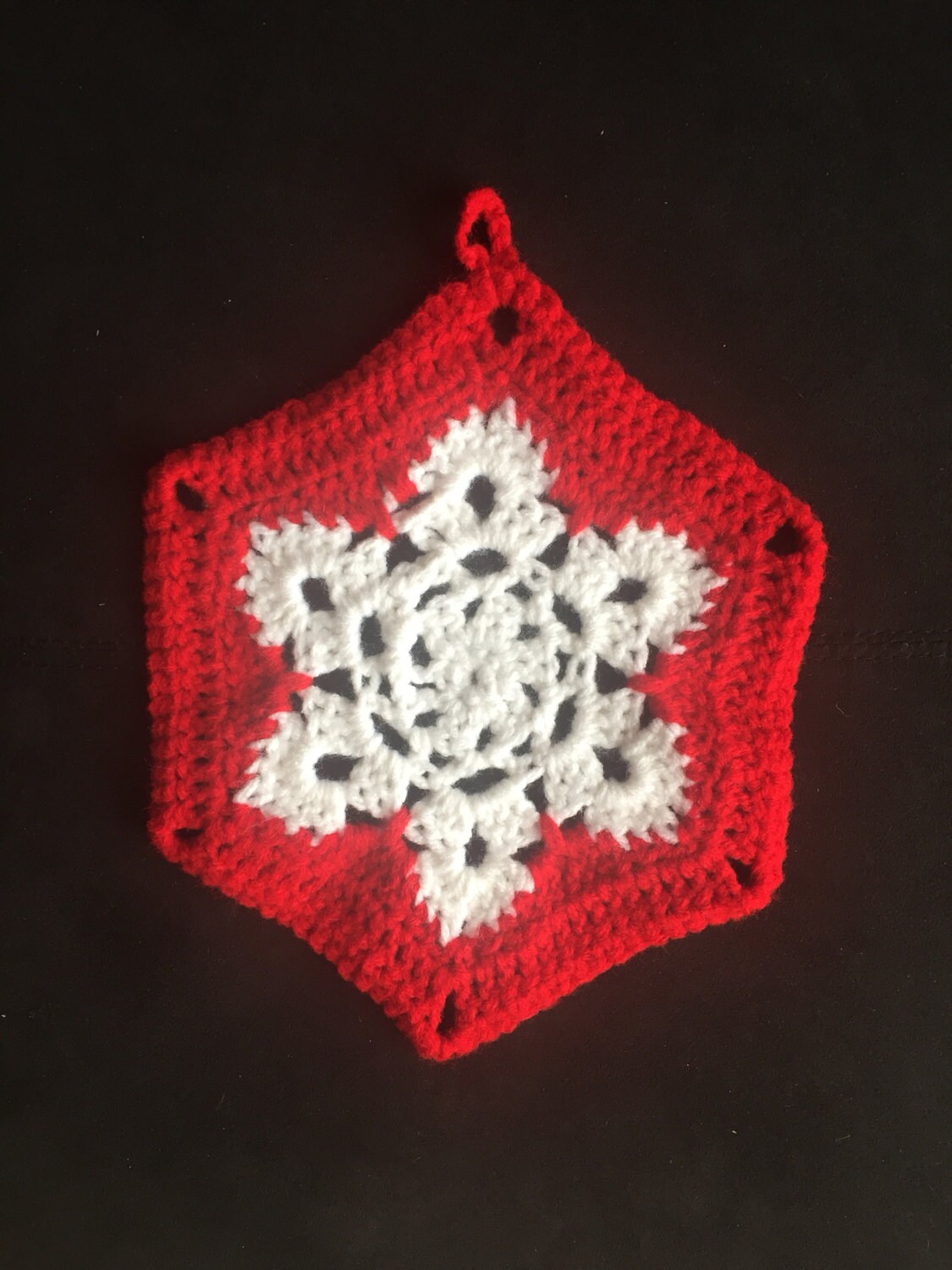 Crochet Snowflake Pot Holder/hot Pad - Etsy