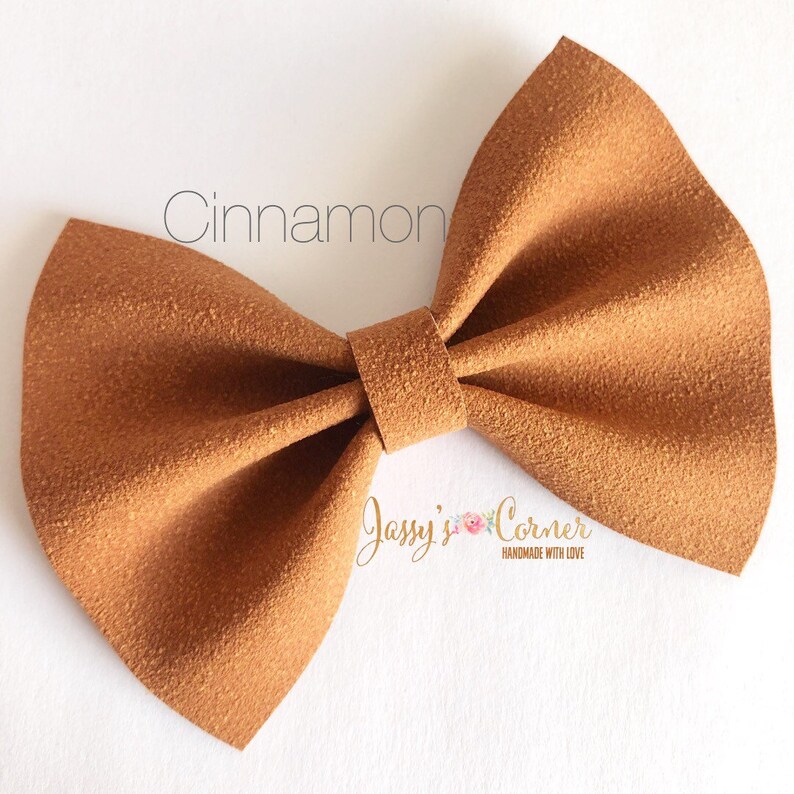 Fall Faux Suede Hairbows Fall Faux Suede Hairclips Fall Bows Fall Clips ...