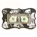 Whimsical First Dollar Bill Picture Frame in Black and White Floral ...