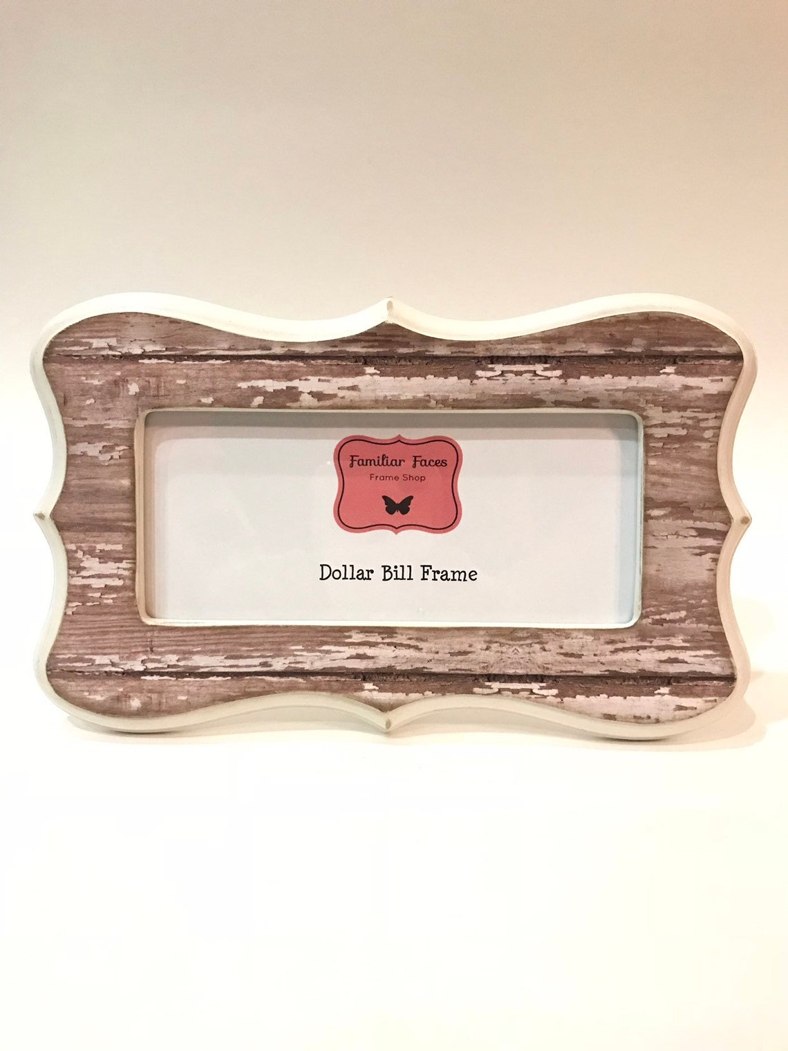 Whimsical First Dollar Bill Picture Frame in White Distressed - Etsy