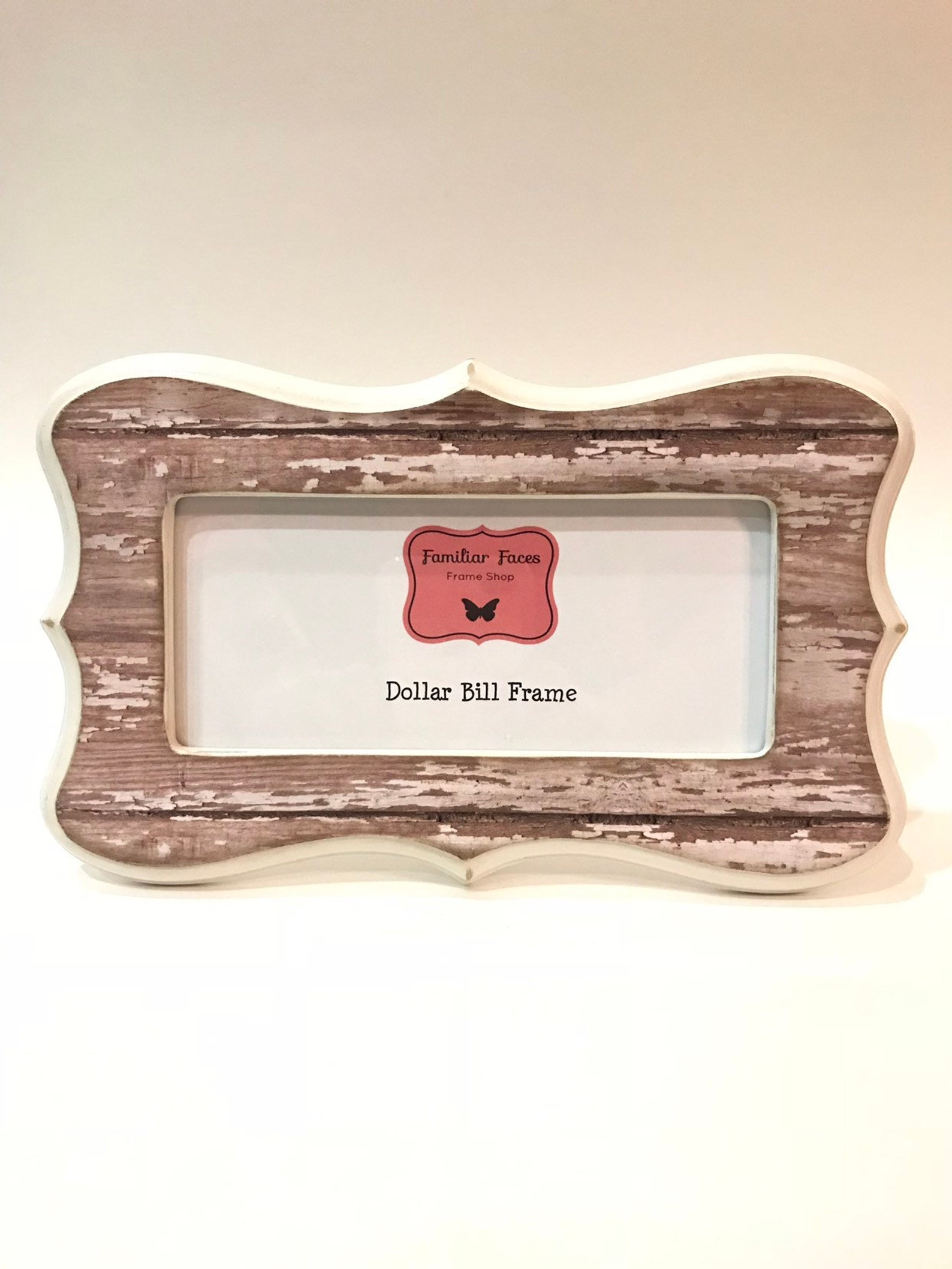 Whimsical First Dollar Bill Picture Frame in White Distressed - Etsy