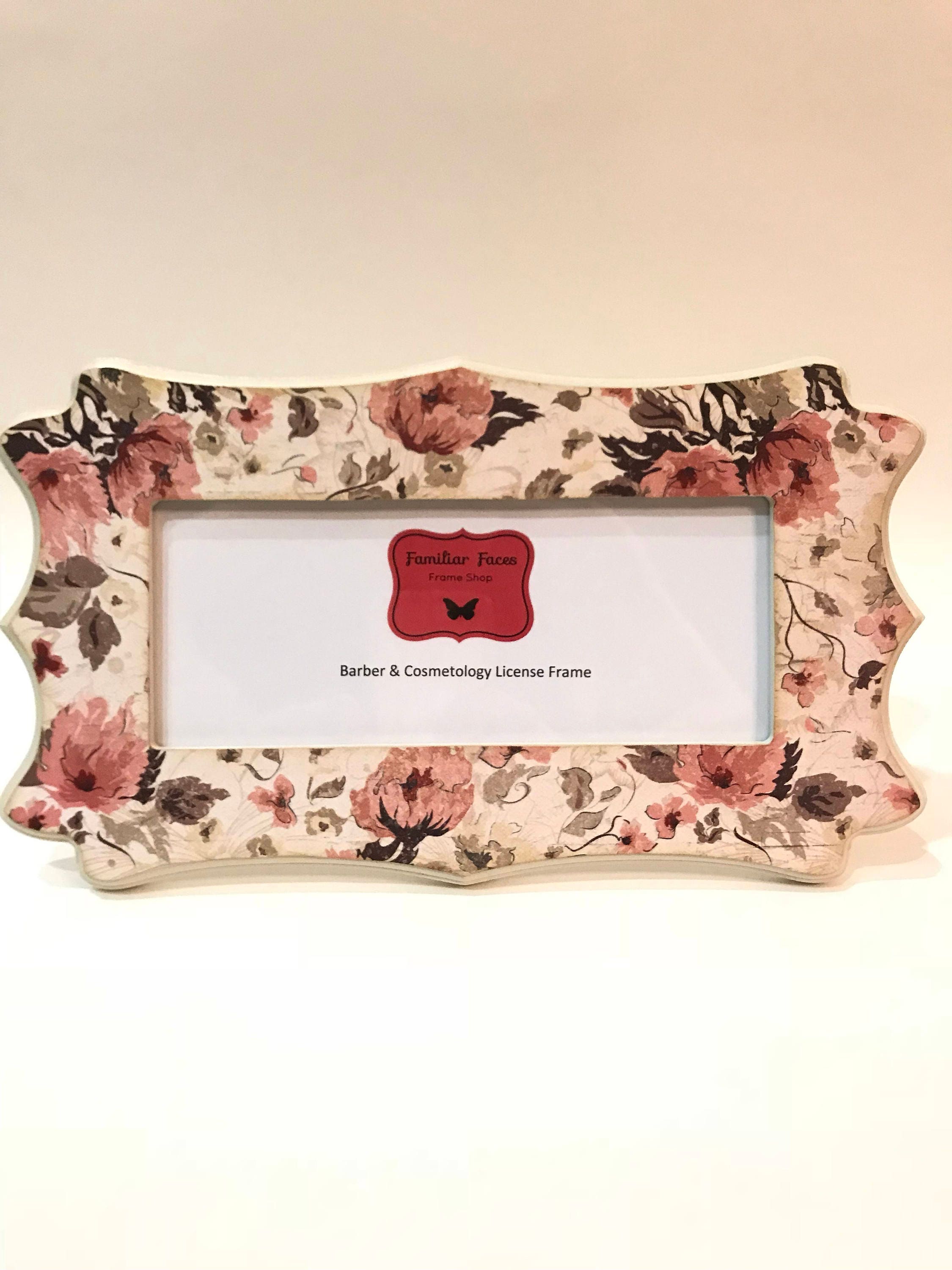 Barber & Cosmetology License Frame fits 8 1/2 x 3 5/8 | Etsy