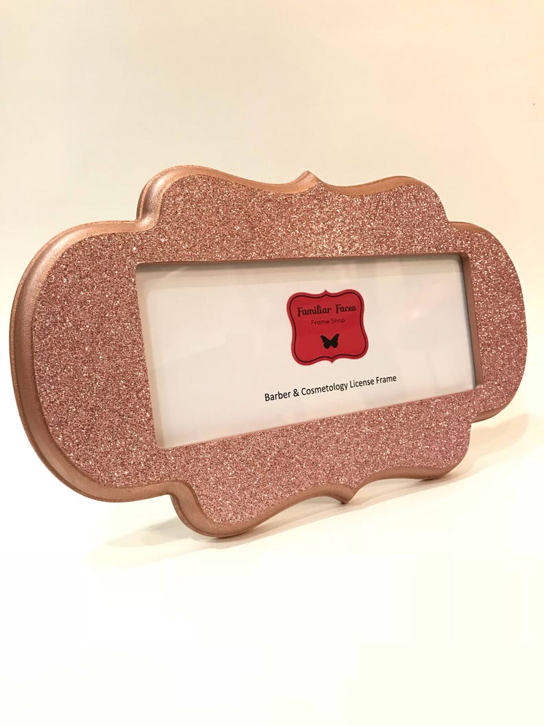 Barber & Cosmetology License Frame Fits 8 1/2 X 3 5/8" Business ...