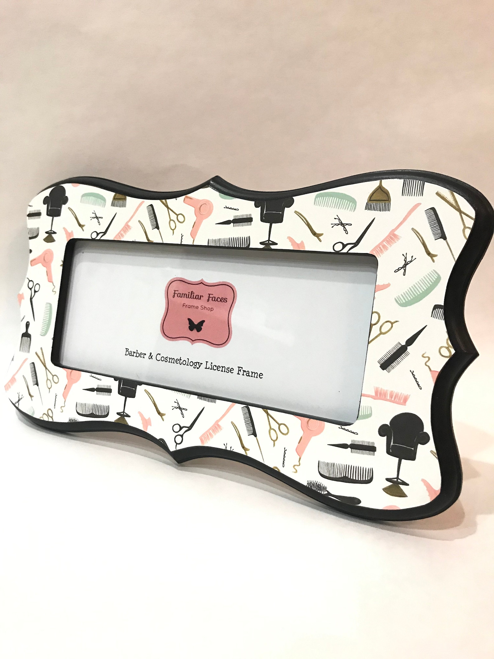 Barber & Cosmetology License Frame Salon Hairstylist Print - Etsy