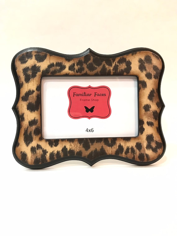 4x6 Whimsical Picture Frame in Leopard Cheetah Print | Etsy