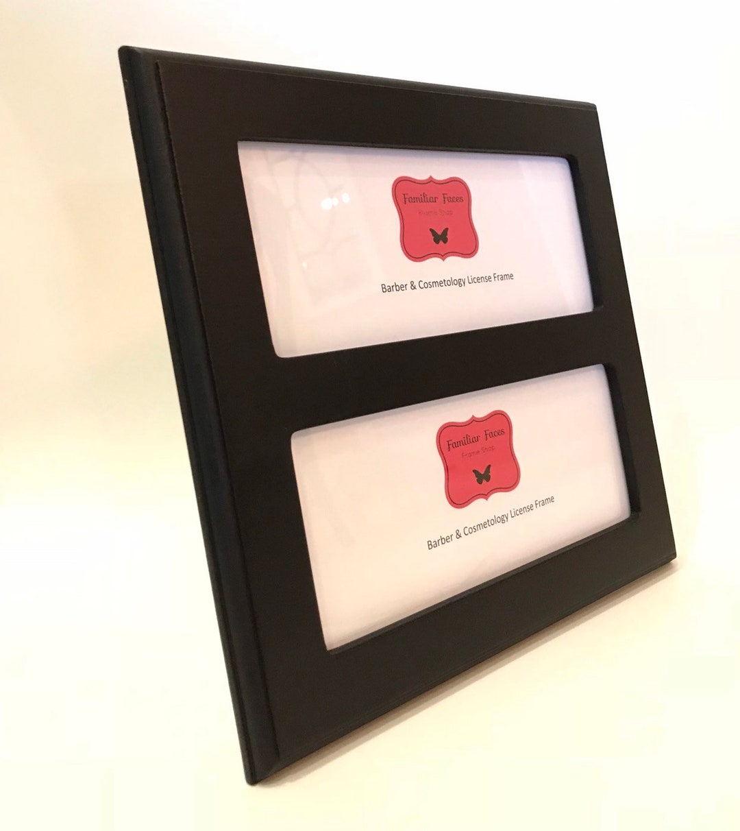 Double Barber & Cosmetology Classic Straight Edge License Frame in ...