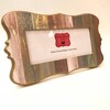 Whimsical First Dollar Bill Picture Frame in Brown Barnwood Planks ...