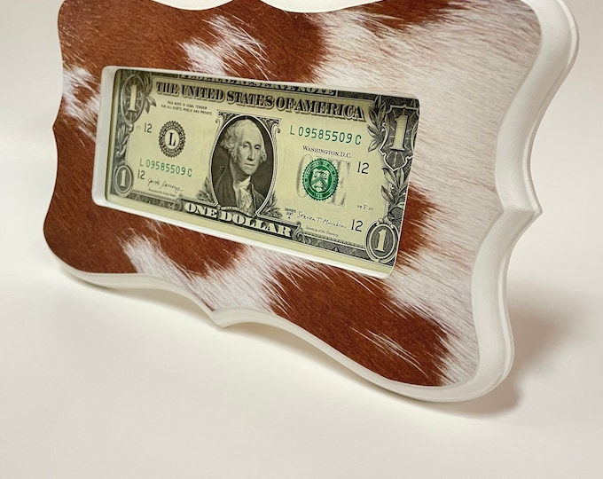 Whimsical First Dollar Bill Picture Frame in Brown and White - Etsy