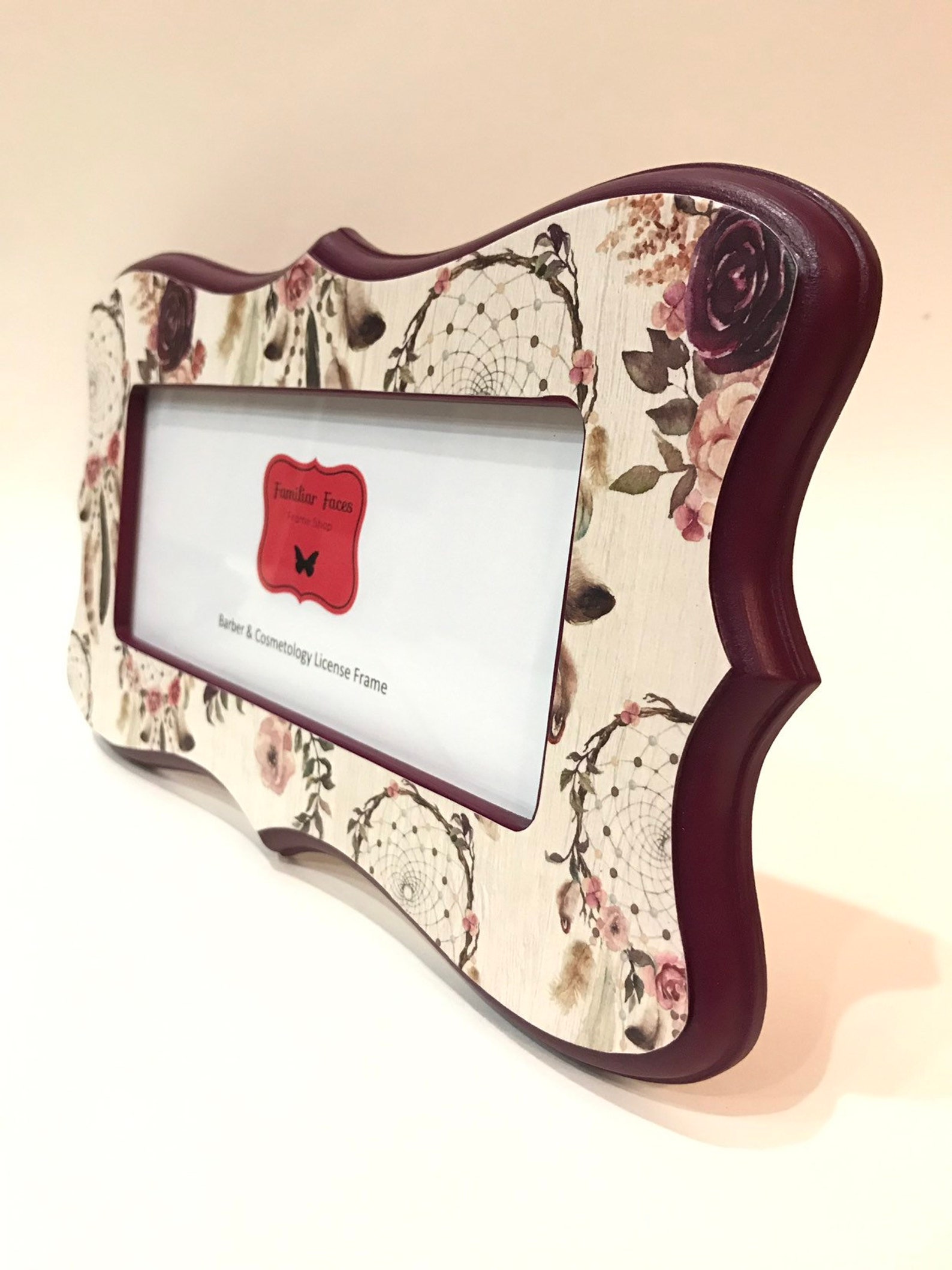 Barber & Cosmetology License Frame Fits 8 1/2 X 3 5/8" Business ...