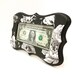 Whimsical First Dollar Bill Picture Frame in Black and White Floral ...