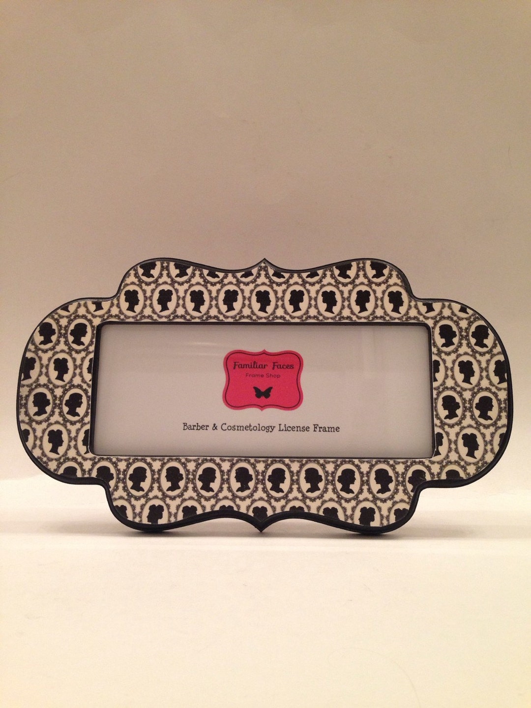 Barber & Cosmetology License Frame Black Silhouette Profile Print Fits ...