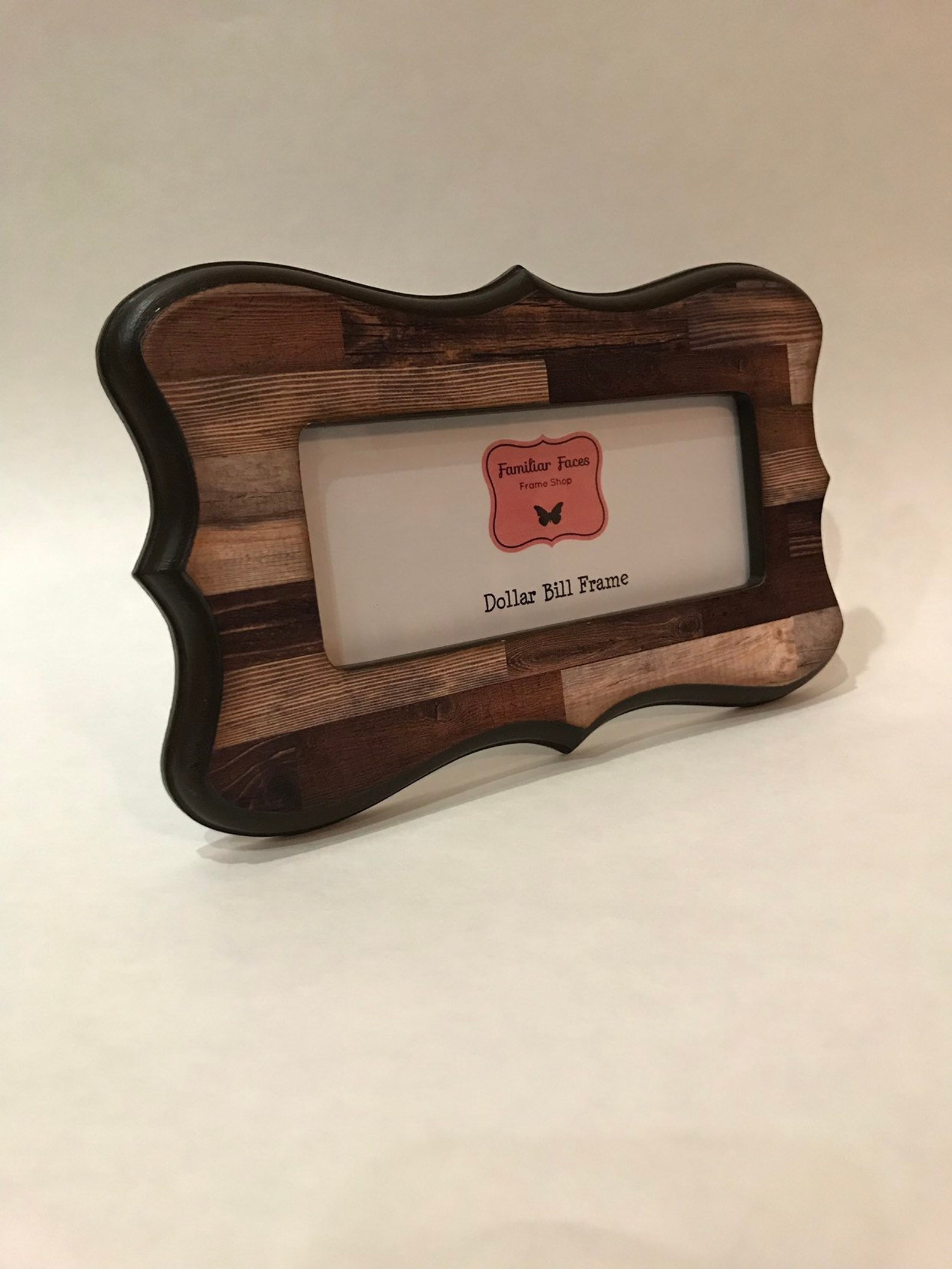 Whimsical First Dollar Bill Picture Frame in Brown Barnwood - Etsy