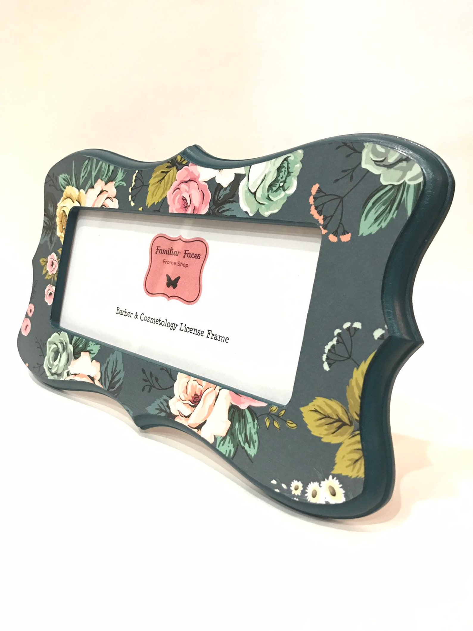 Barber & Cosmetology License Frame Fits 8 1/2 X 3 5/8" Business ...