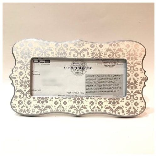 Barber & Cosmetology License Frame White With Rose Gold Foil - Etsy
