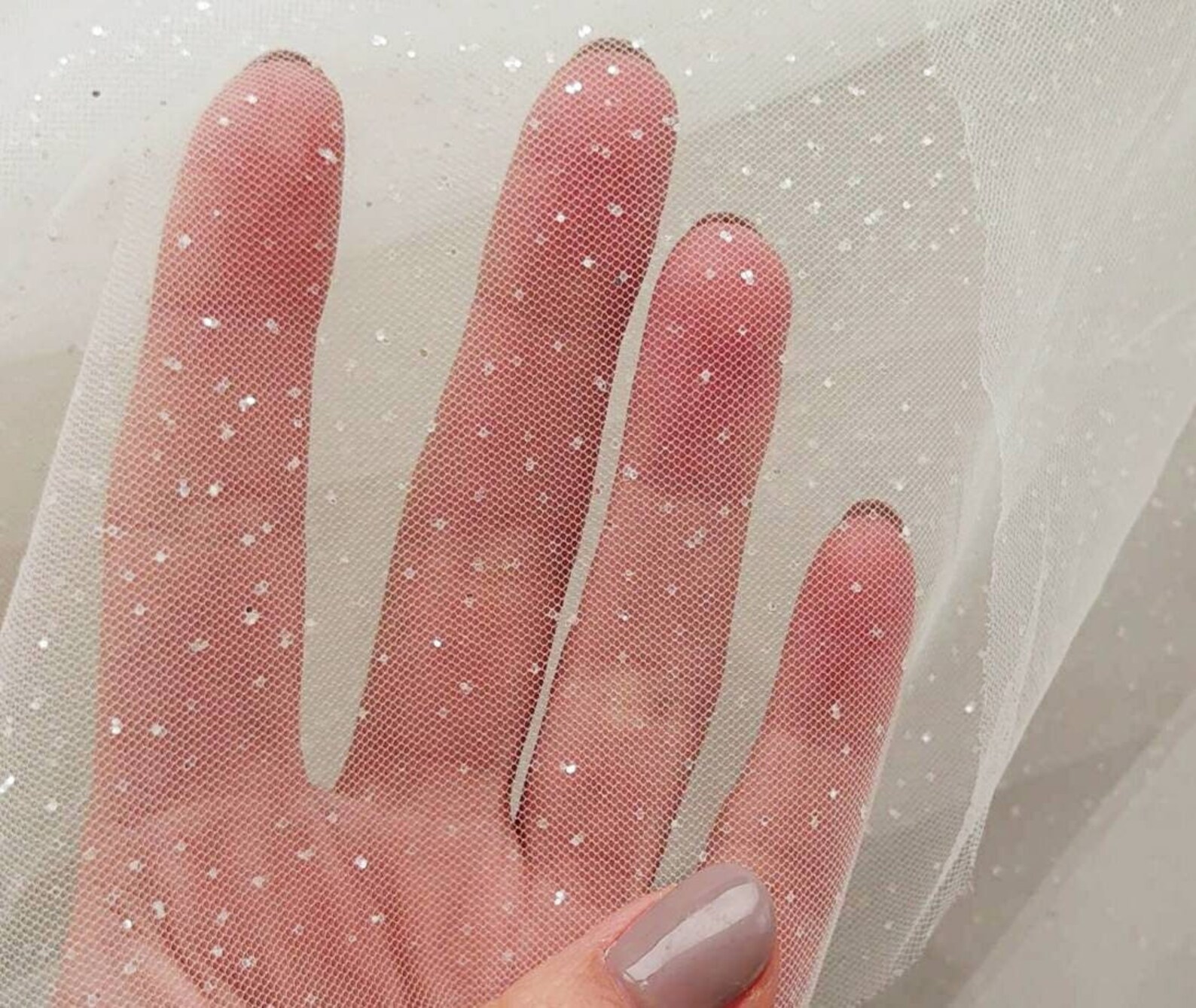 Sparkly Bridal Veil Single Tier Wedding Veil Cut Edge Shimmer - Etsy