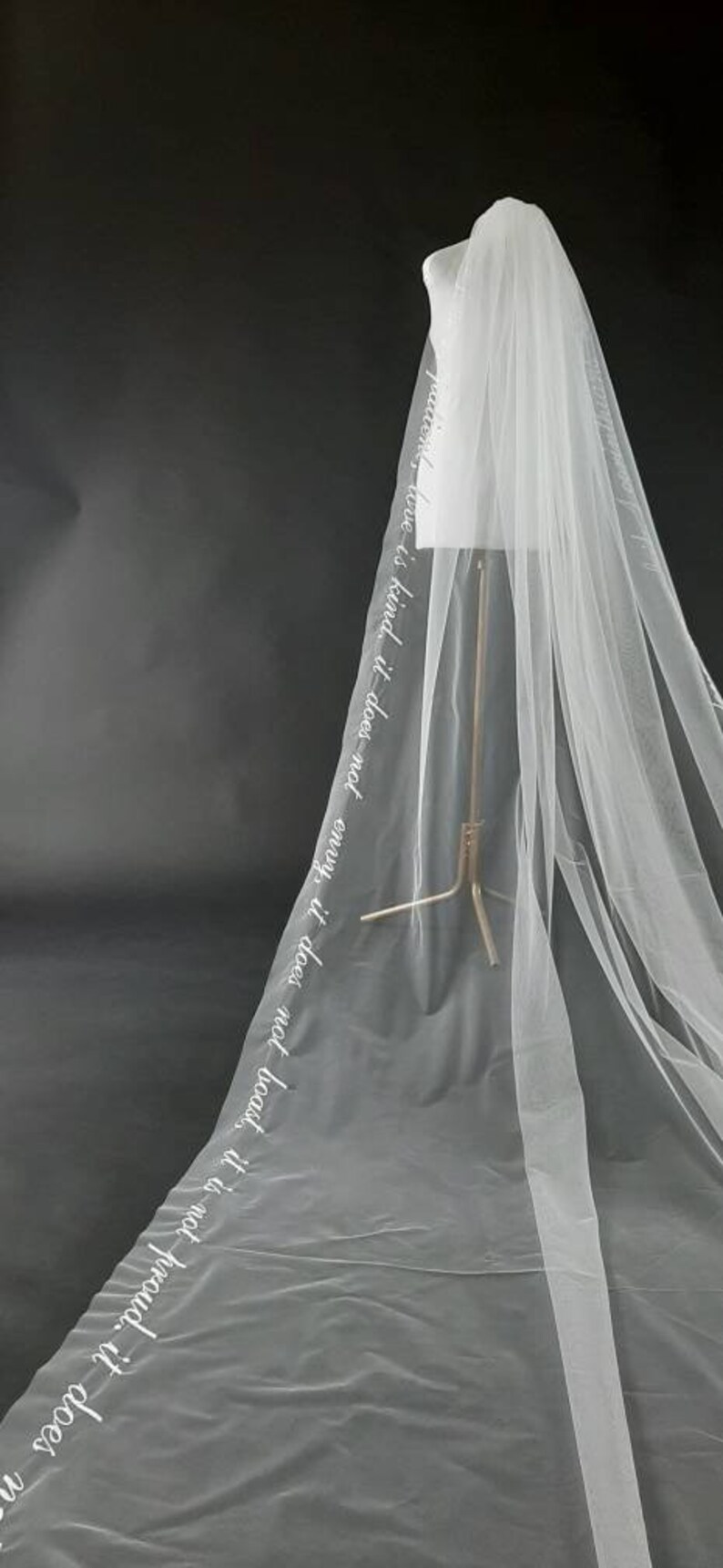 Personalized Wedding Veil With Text Wedding Veil Words Height - Etsy