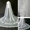 Custom Wedding Veil With Embroidered Text Wedding Veil Made to Order ...