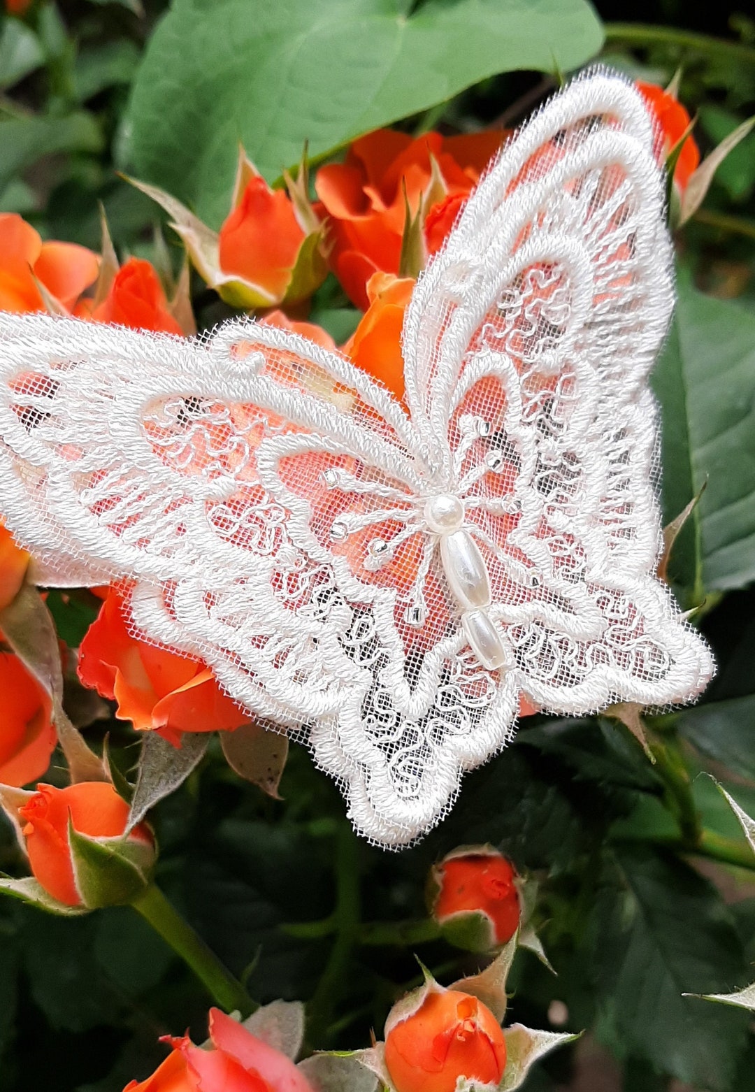 Embroidered Patch Butterfly Sew on Butterfly Lace Embroidery Wedding ...