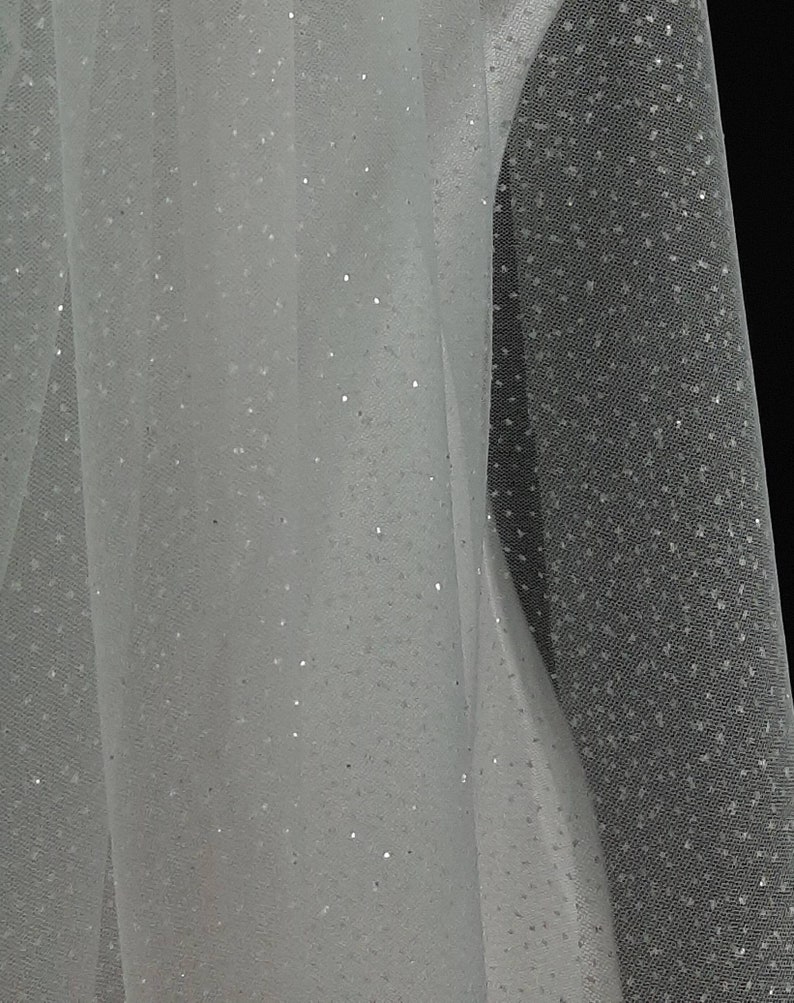 Sparkly Bridal Veil Single Tier Wedding Veil Cut Edge Shimmer - Etsy