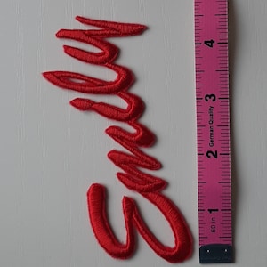 Custom Embroidered Name Iron on Patch Script Font Personalized Your Name Freestanding Patch for ...