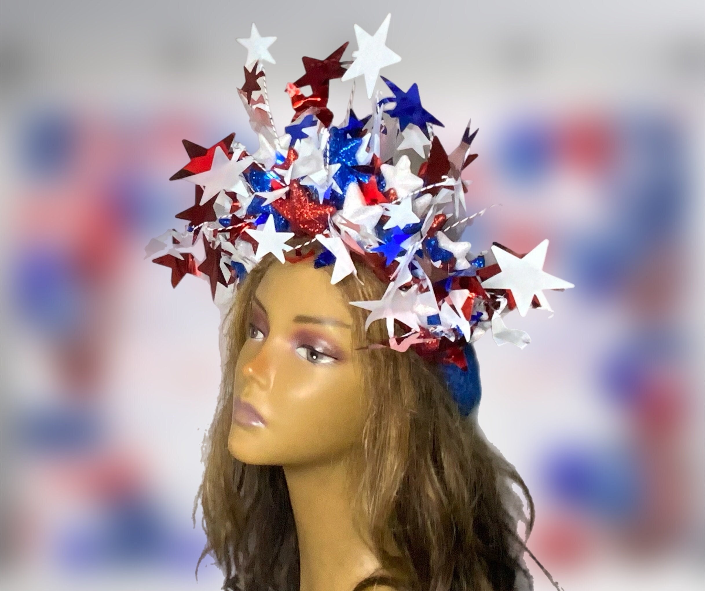 4th of July Red, White & Blue Uncle Sam, Patriotic Fascinator ...