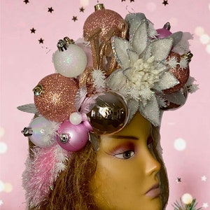 Christmas Pink Crown Holiday Crown Christmas Party Headpiece UNISEX ...