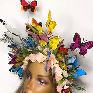 Butterfly Crown Butterfly Theme Party Headband Butterflies Headdress - Etsy