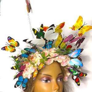 Butterfly Crown Butterfly Theme Party Headband Butterflies Headdress - Etsy