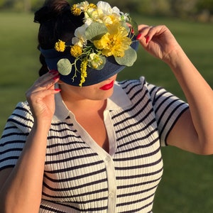 Floral Visor Flower Summer Visor Golf Floral Visor Golf Visor - Etsy