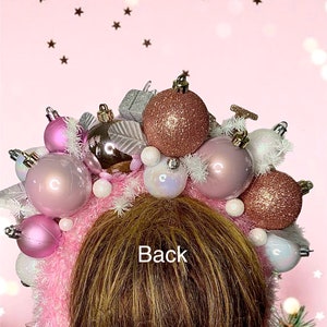 Christmas Pink Crown Holiday Crown Christmas Party Headpiece UNISEX ...