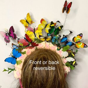 Butterfly Crown Butterfly Theme Party Headband Butterflies Headdress - Etsy